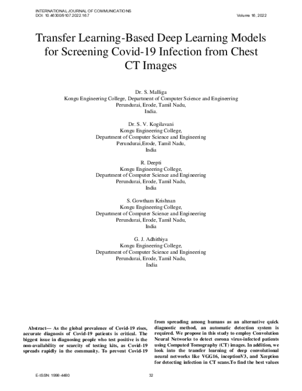 (PDF) Transfer Learning-Based Deep Learning Models for Screening Covid-19 Infection from Chest ...