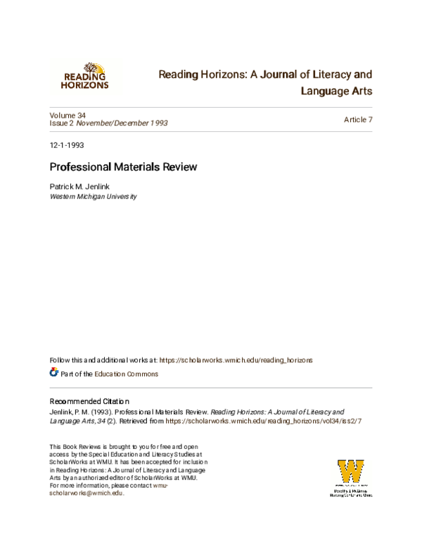 (PDF) Professional Materials Review