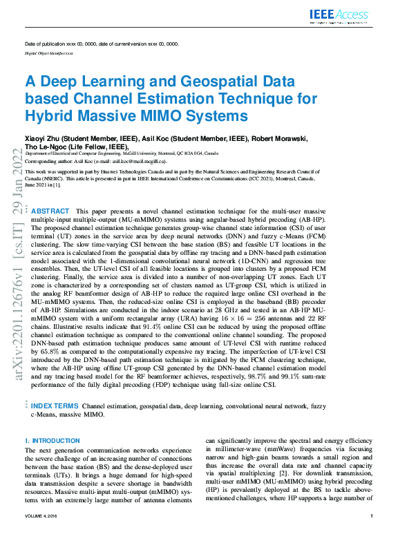 (PDF) A Deep Learning and Geospatial Data-Based Channel Estimation Technique for Hybrid Massive ...