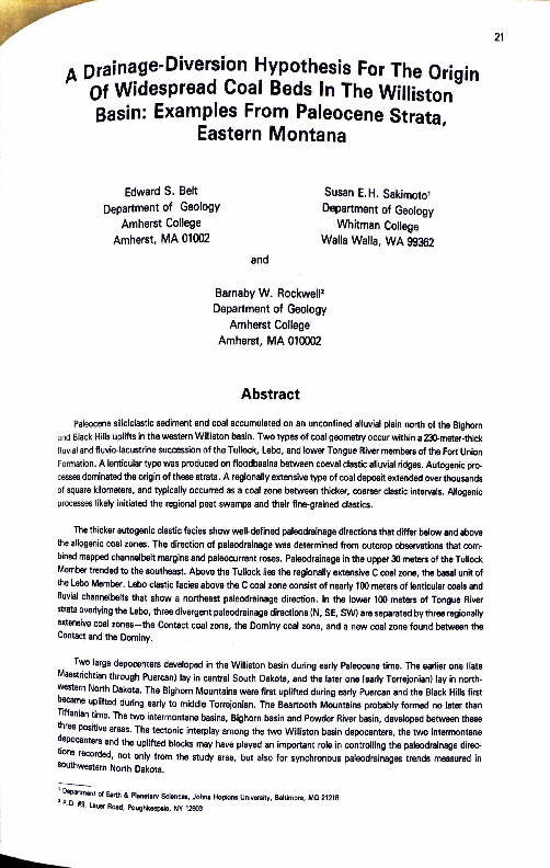 (PDF) A Drainage-Diversion Hypothesis For The Origin Of Widespread Coal ...
