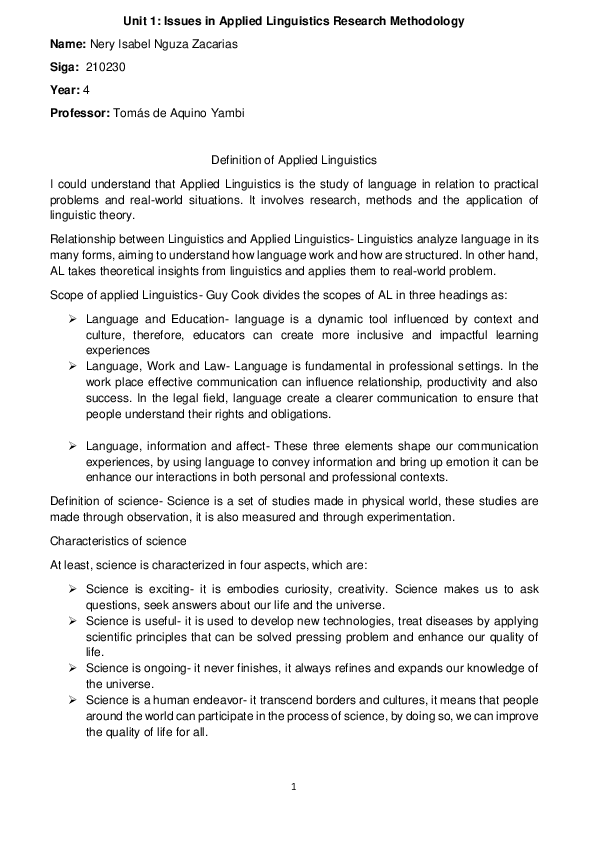 (PDF) Unit 1: Issues in Applied Linguistics Research Methodology