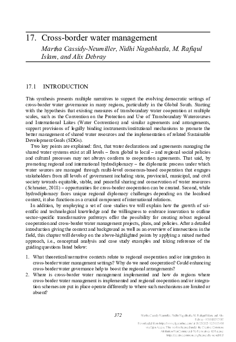 (PDF) Cross-border water management