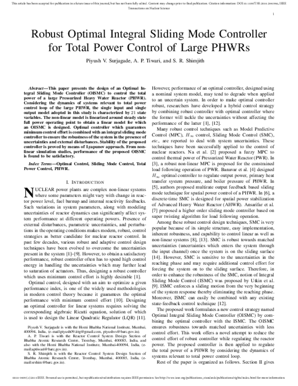 (PDF) Robust Optimal Integral Sliding Mode Controller for Total Power ...