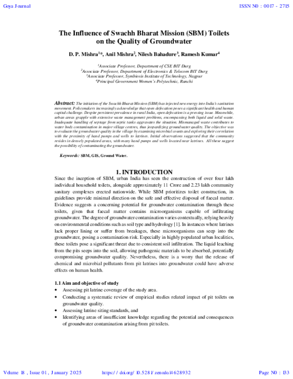 (PDF) The Influence of Swachh Bharat Mission (SBM) Toilets on the ...