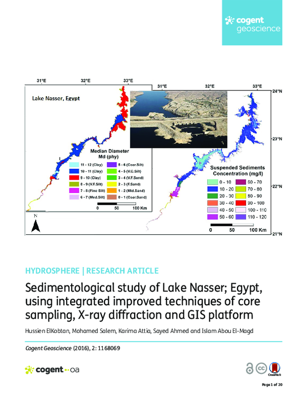 (PDF) Sedimentological study of Lake Nasser; Egypt, using integrated ...