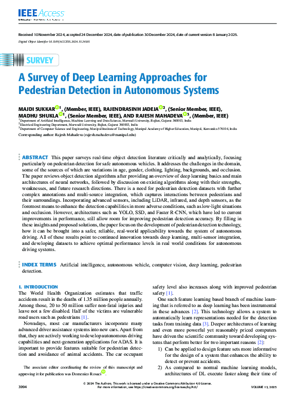 (PDF) A Survey of Deep Learning Approaches for Pedestrian Detection in ...