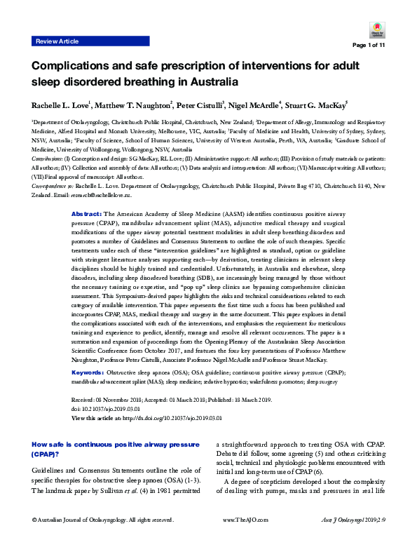 (PDF) Complications and safe prescription of interventions for adult ...