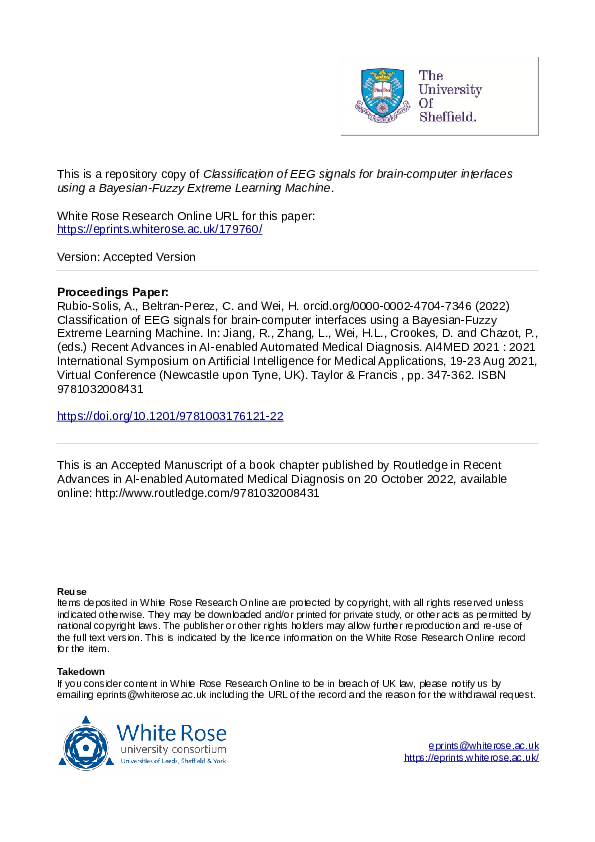 (PDF) Classification of EEG Signals for Brain-Computer Interfaces using a Bayesian-Fuzzy Extreme ...