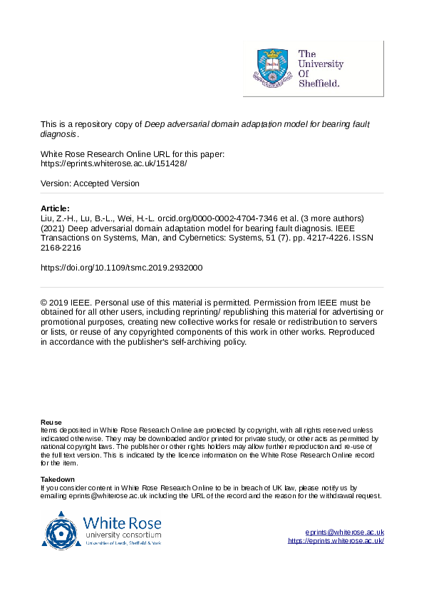 (PDF) Deep Adversarial Domain Adaptation Model for Bearing Fault Diagnosis