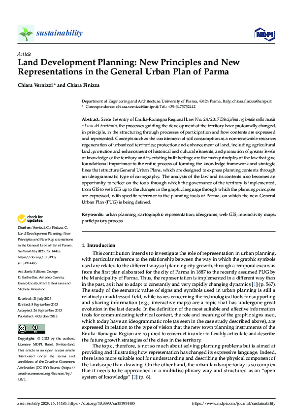 (PDF) Land Development Planning: New Principles and New Representations ...
