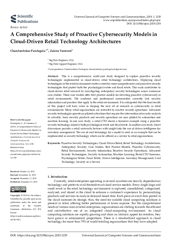 (PDF) A Comprehensive Study of Proactive Cybersecurity Models in Cloud-Driven Retail Technology ...