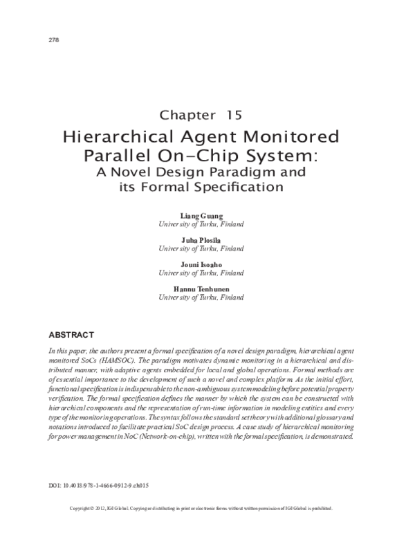 (PDF) Hierarchical Agent Monitored Parallel On-Chip System
