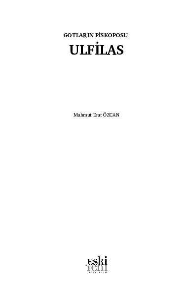 (PDF) Gotların Piskoposu Ulfilas