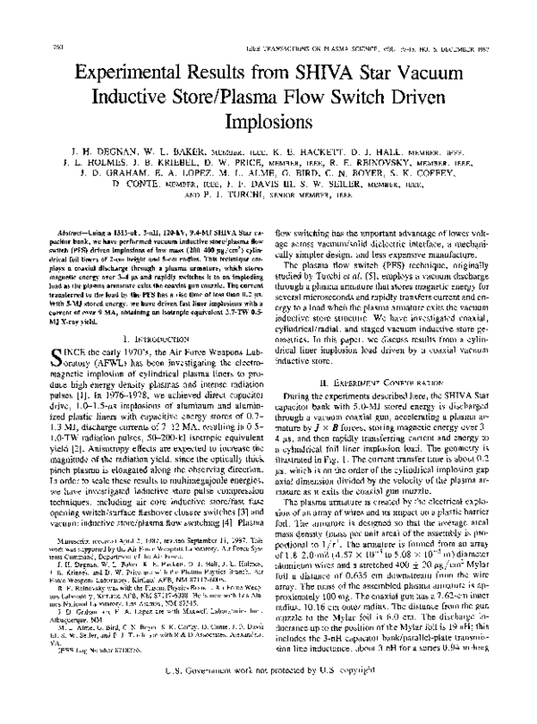 (PDF) Experimental Results from SHIVA Star Vacuum Inductive Store ...