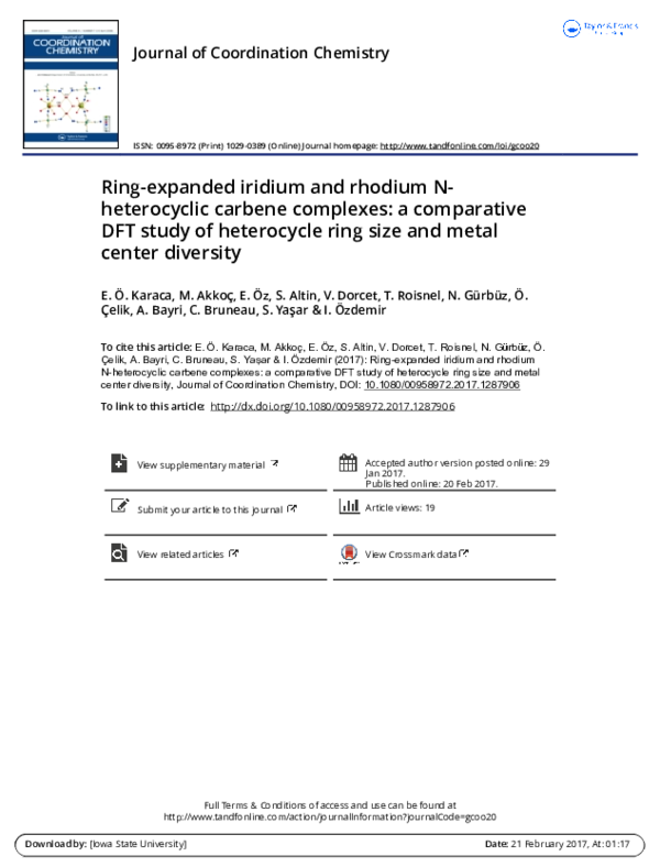 (PDF) Ring-expanded iridium and rhodiumN-heterocyclic carbene complexes ...