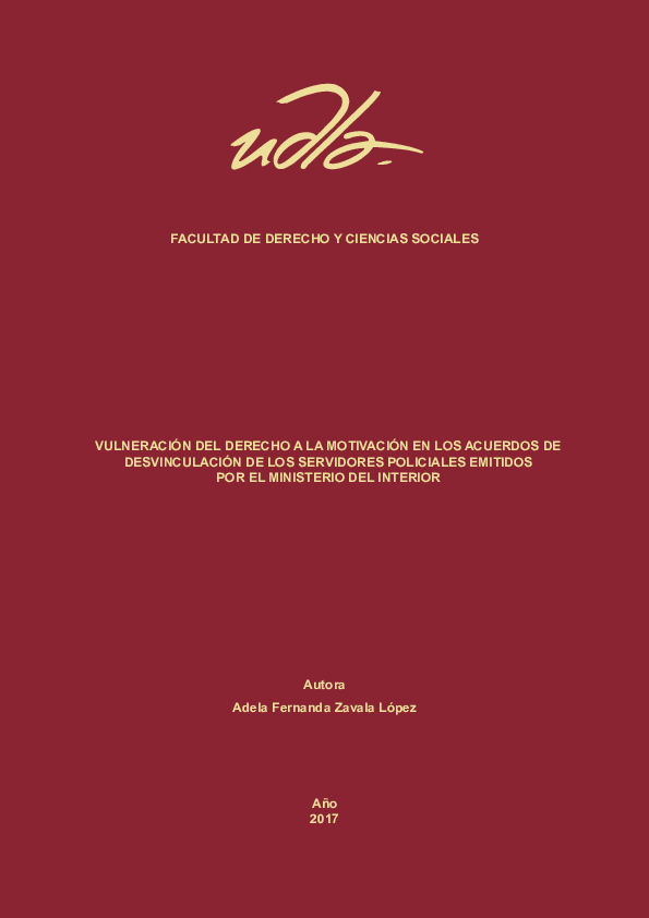 (PDF) Vulneración del derecho a la motivación en los acuerdos de desvinculación de los ...