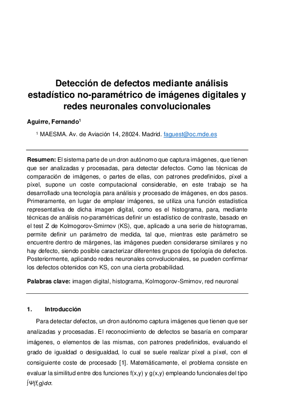 (PDF) Detección de defectos mediante análisis estadístico no ...