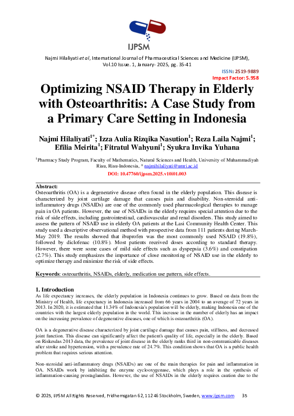 (PDF) Optimizing NSAID Therapy in Elderly with Osteoarthritis: A Case ...