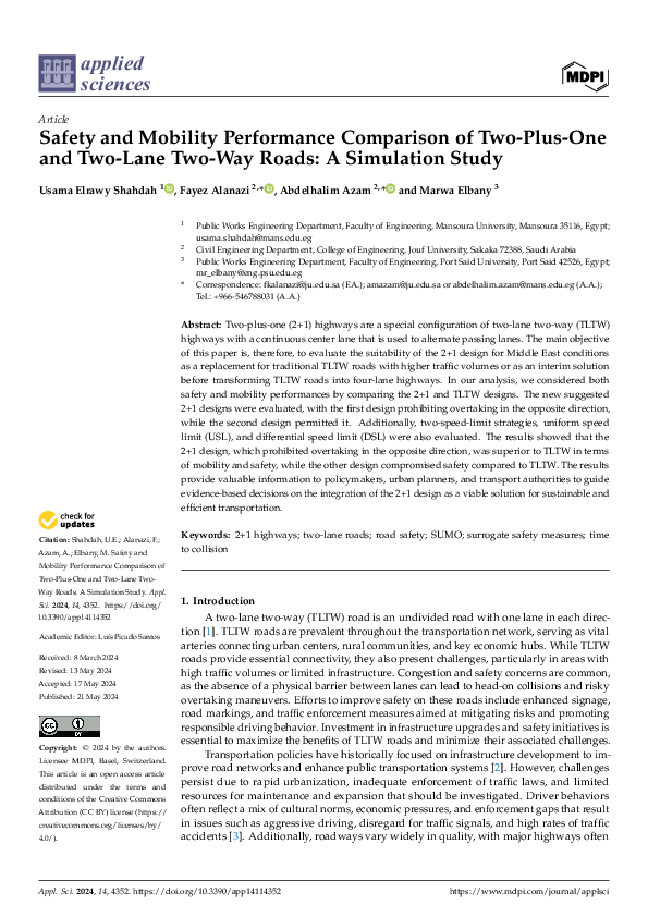 (PDF) Safety and Mobility Performance Comparison of Two-Plus-One and ...