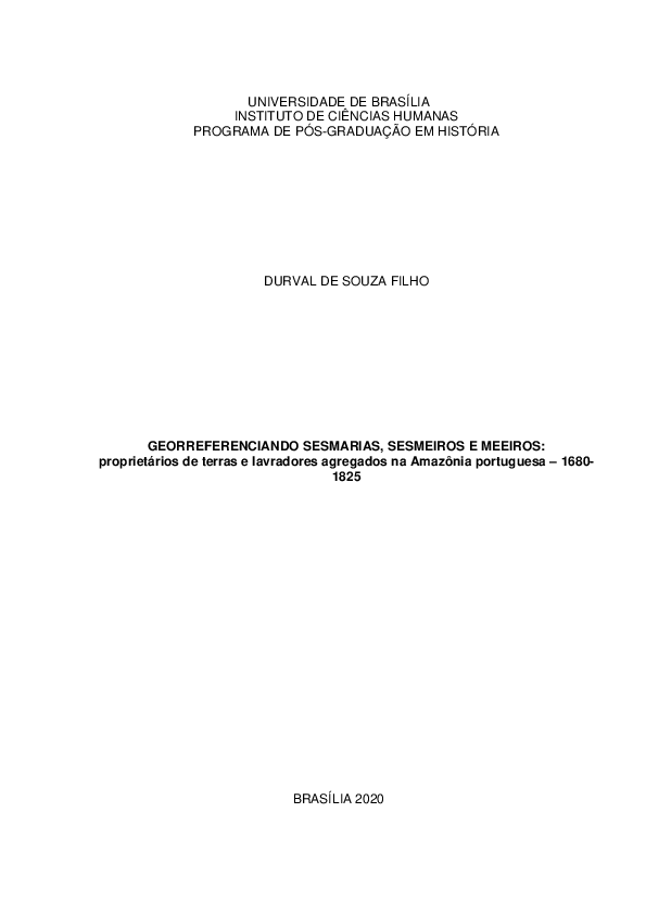 (PDF) SESMARIAS, SESMEIROS E MEEIROS: Proprietários de Terras e ...