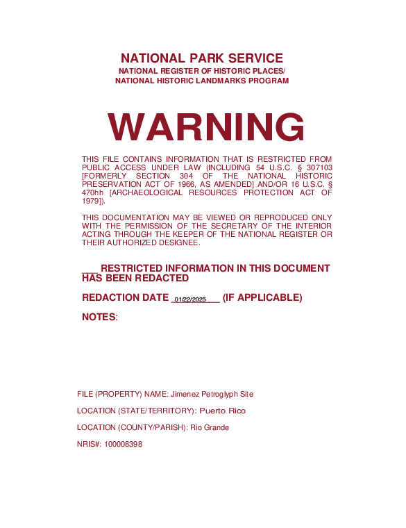 (PDF) Jimenez Petroglyph Site NRHP nomination form (redacted)
