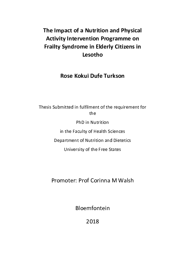 (PDF) The impact of a nutrition and physical activity intervention ...