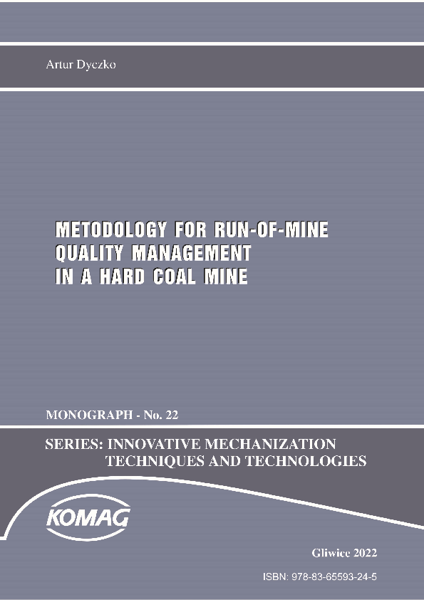 (PDF) Methodology for Run-of-Mine Quality Management in a Hard Coal Mine