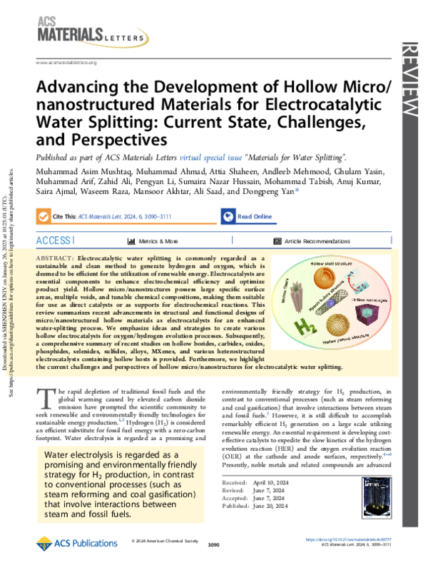 (PDF) Advancing the Development of Hollow Micro/ nanostructured ...