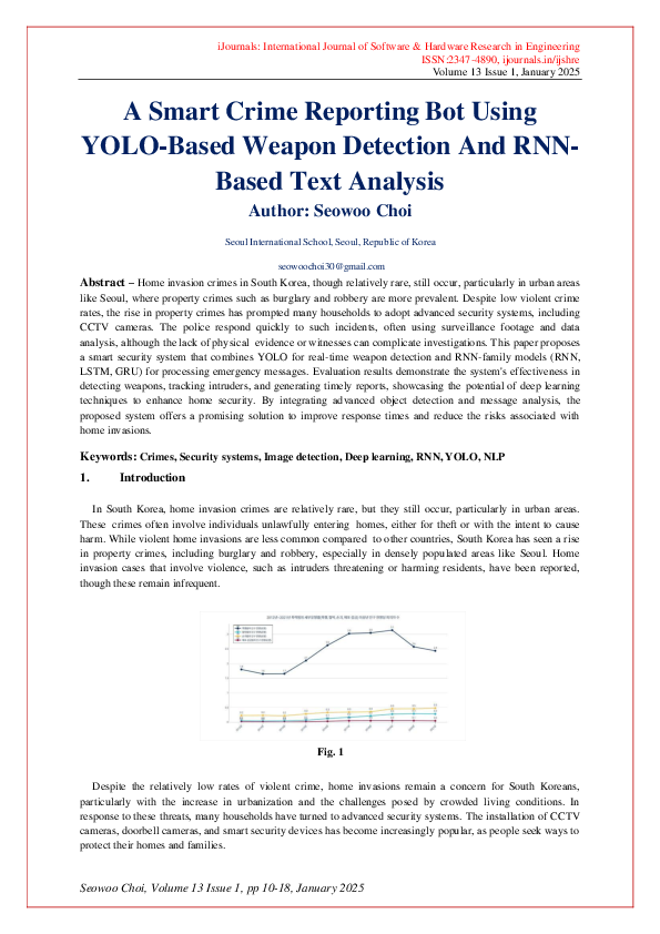 (PDF) A Smart Crime Reporting Bot Using YOLO-Based Weapon Detection And ...
