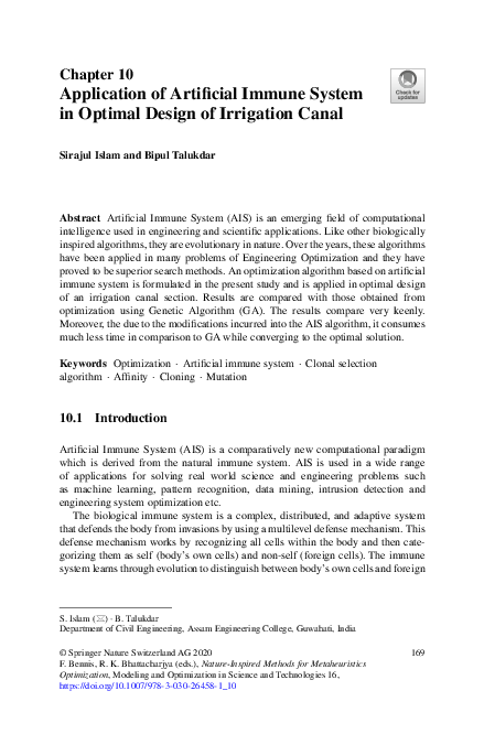 (PDF) Application of Artificial Immune System in Optimal Design of ...