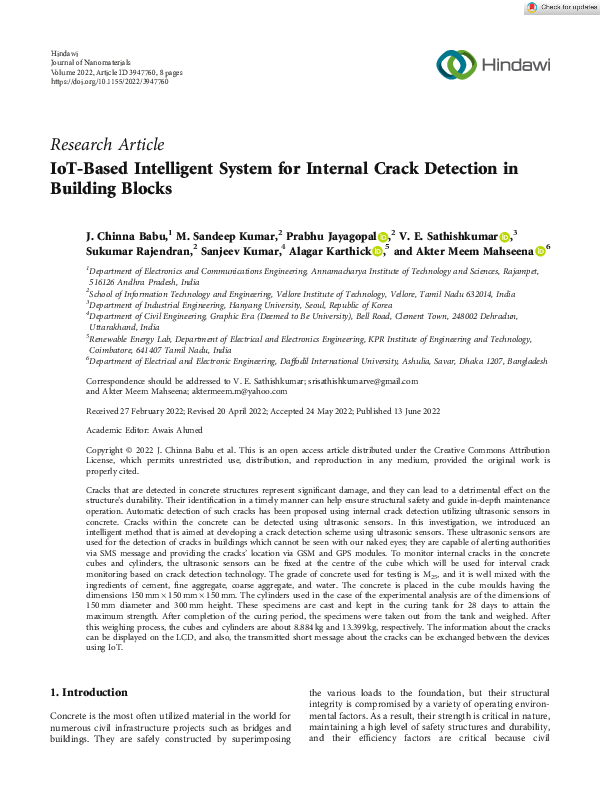 (PDF) IoT-Based Intelligent System for Internal Crack Detection in Building Blocks