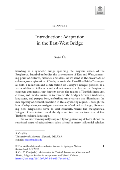 (PDF) Introduction: Adaptation in the East-West Bridge