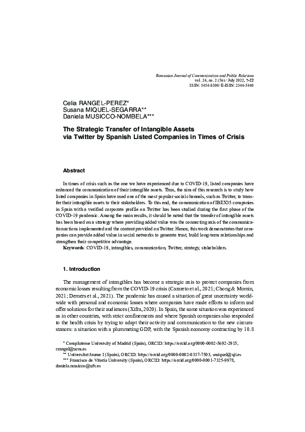 (PDF) The Strategic Transfer of Intangible Assets via Twitter by ...