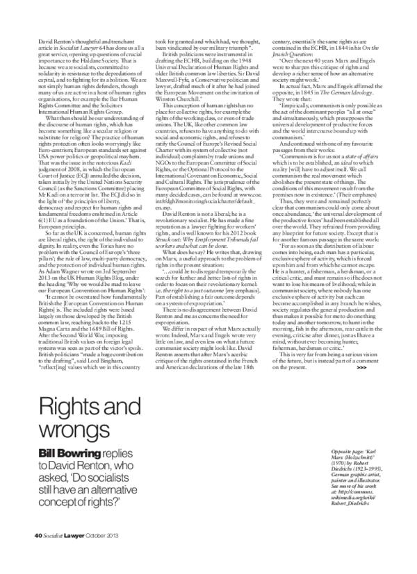 (PDF) Rights or wrongs?: Bill Bowring replies to David Renton's ‘Do ...