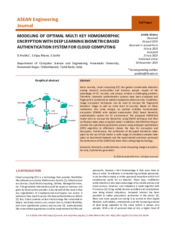 (PDF) Modeling of Optimal Multi Key Homomorphic Encryption with Deep ...