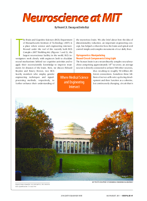 (PDF) Neuroscience at MIT