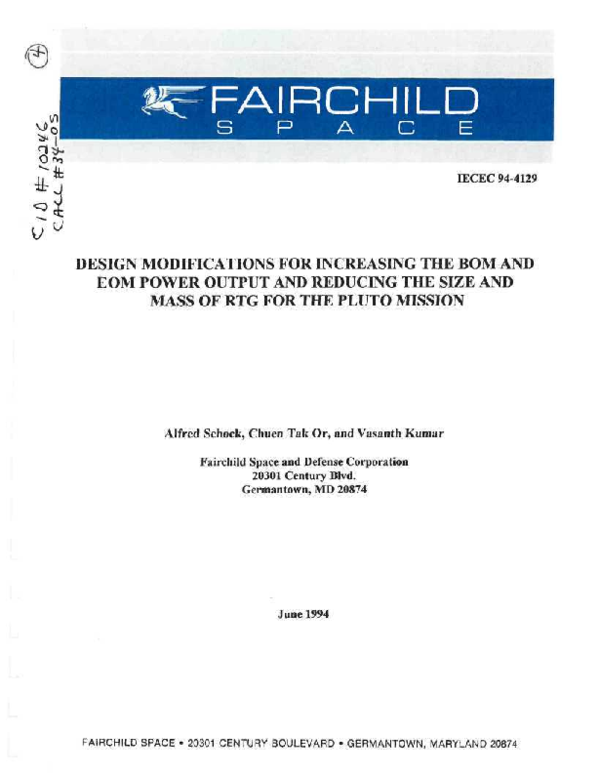 (PDF) Design Modifications for Increasing the BOm and EOM Power Output ...