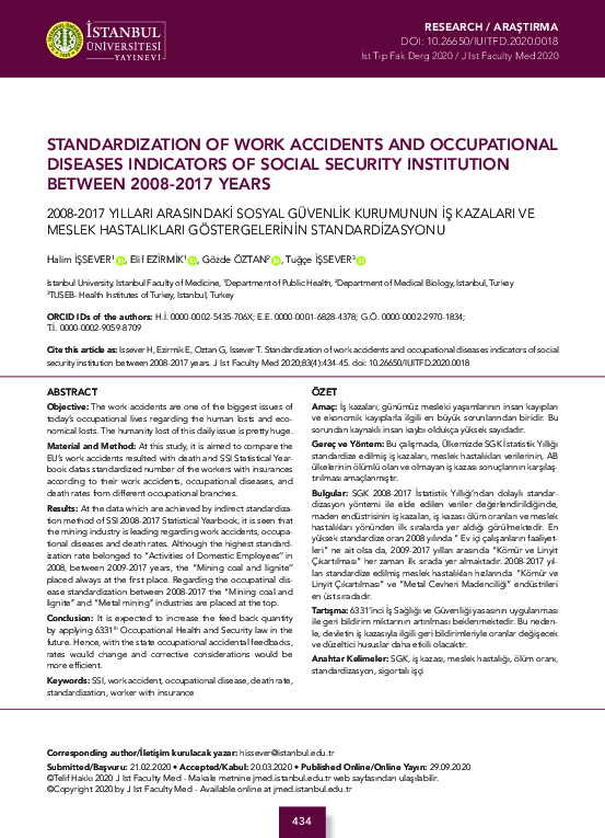 (PDF) Standardization of Work Accidents and Occupational Diseases Indicators of Social Security ...