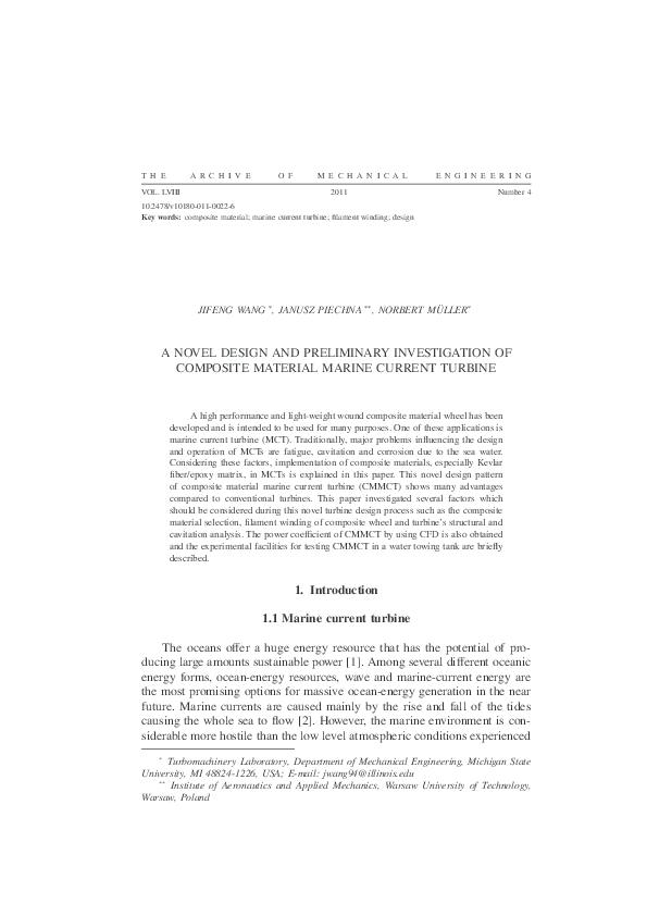 (PDF) A novel design and preliminary investigation of composite ...