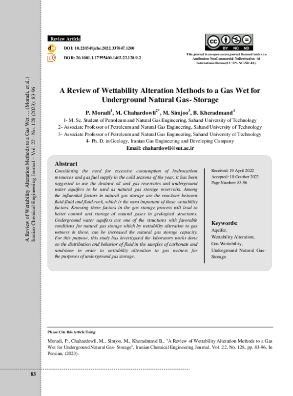 (PDF) A Review of Wettability Alteration Methods to a Gas Wet for ...