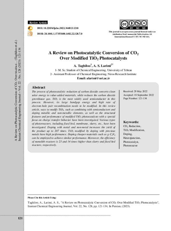 (PDF) A Review on Photocatalytic Conversion of CO 2 Over Modified TiO 2 ...