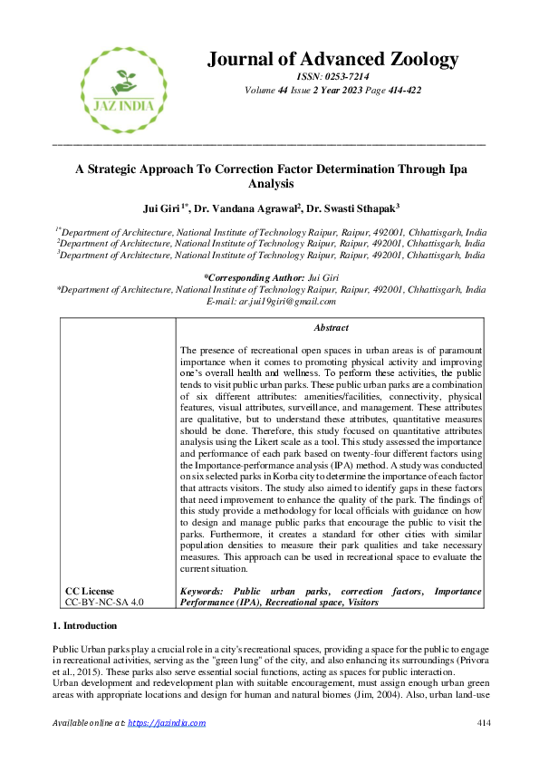 (PDF) A Strategic Approach To Correction Factor Determination Through Ipa Analysis