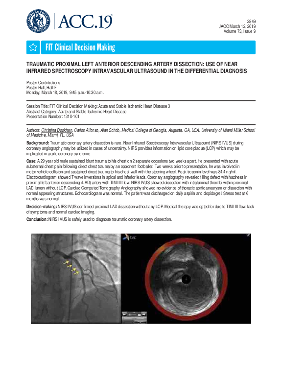 (PDF) Traumatic Proximal Left Anterior Descending Artery Dissection ...