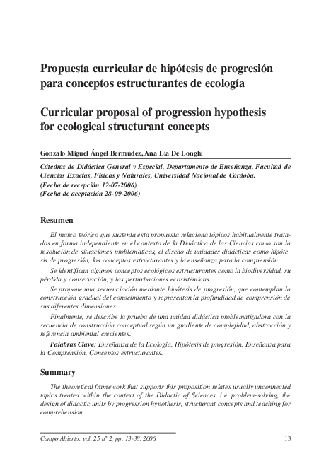 (PDF) Propuesta curricular de hipótesis de progresión para conceptos ...