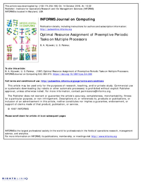 (PDF) Optimal Resource Assignment of Preemptive Periodic Tasks on ... (PDF) Optimal Resource Assignment of Preemptive Periodic Tasks on ...