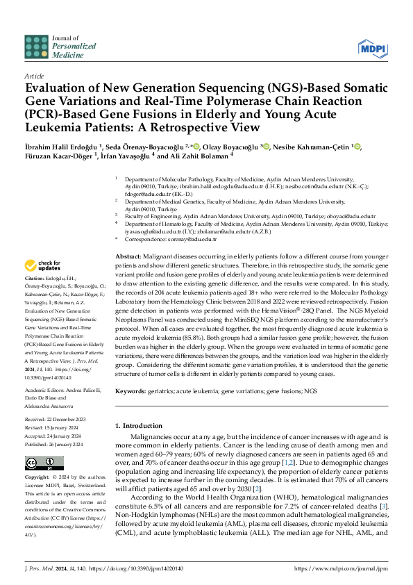 (PDF) Evaluation of New Generation Sequencing (NGS)-Based Somatic Gene ...