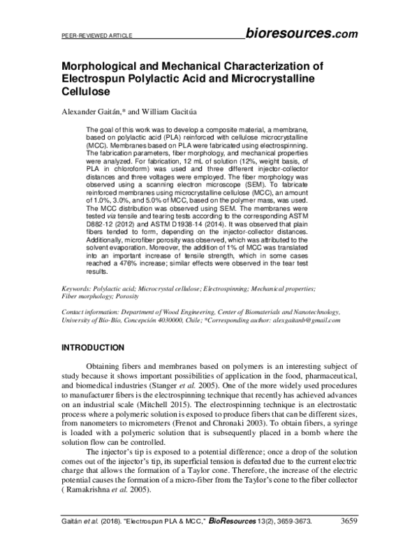 (PDF) Morphological and mechanical characterization of composite ...