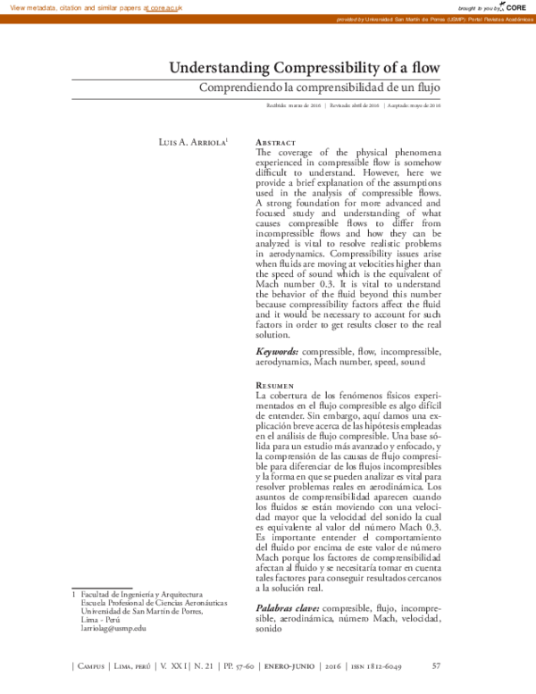 (PDF) Understanding Compressibility of a flow