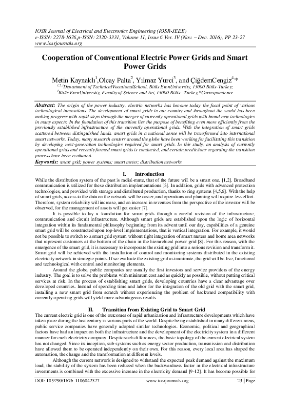 (PDF) Cooperation of Conventional Electric Power Grids and Smart Power ...