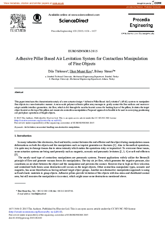 (PDF) Adhesive Pillar Based Air Levitation System for Contactless ...